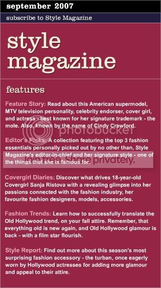 September, 2007 | Style Magazine